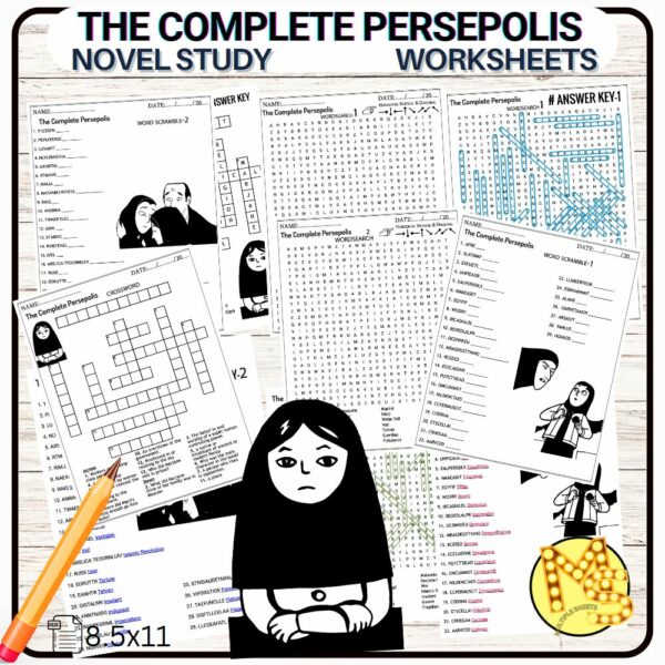The Complete Persepolis Novel Worksheets Crossword-Word Scramble ...