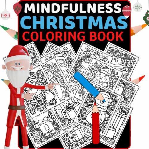 Mindfulness Christmas Coloring Pages,Winter coloring activity for New ...
