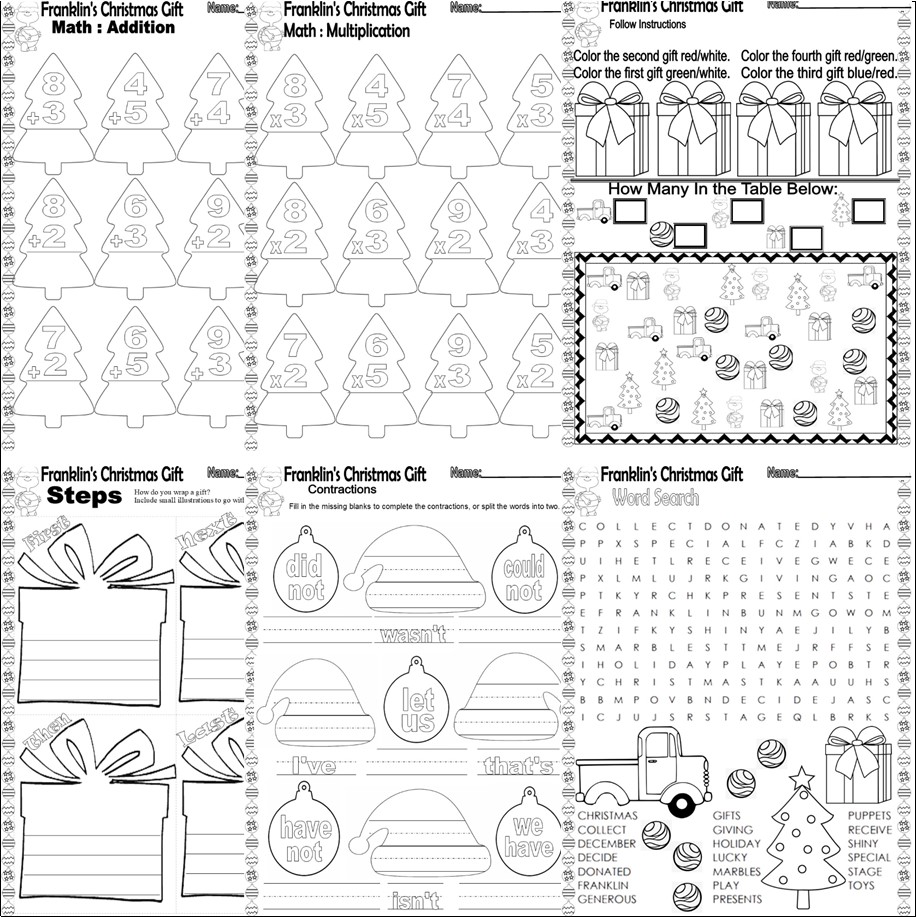 Franklin’s Christmas Gift Reading Comprehension Book Study Companion ...