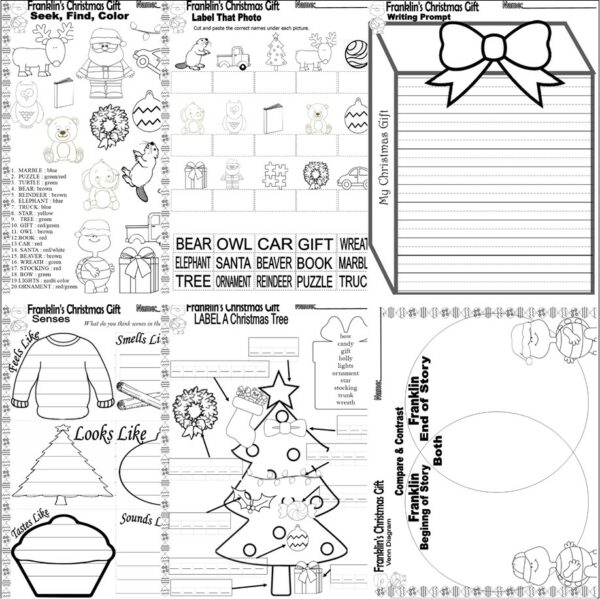 Franklin’s Christmas Gift Reading Comprehension Book Study Companion ...