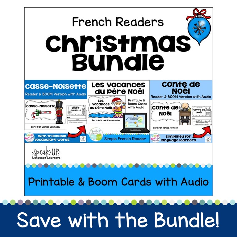 French Christmas Carol Conte de Noël Reader Print & Boom Cards with ...