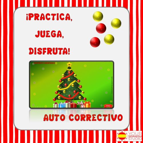 Christmas Spanish Past Simple digital quiz all verbs no prep Pretérito ...