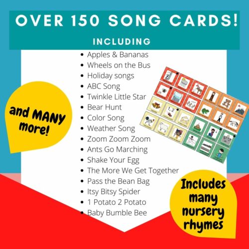 Song Choice Cards for Preschool Special Education Autism Circle Time ...