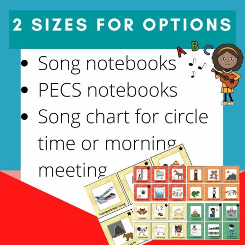 Song Choice Cards for Preschool Special Education Autism Circle Time ...