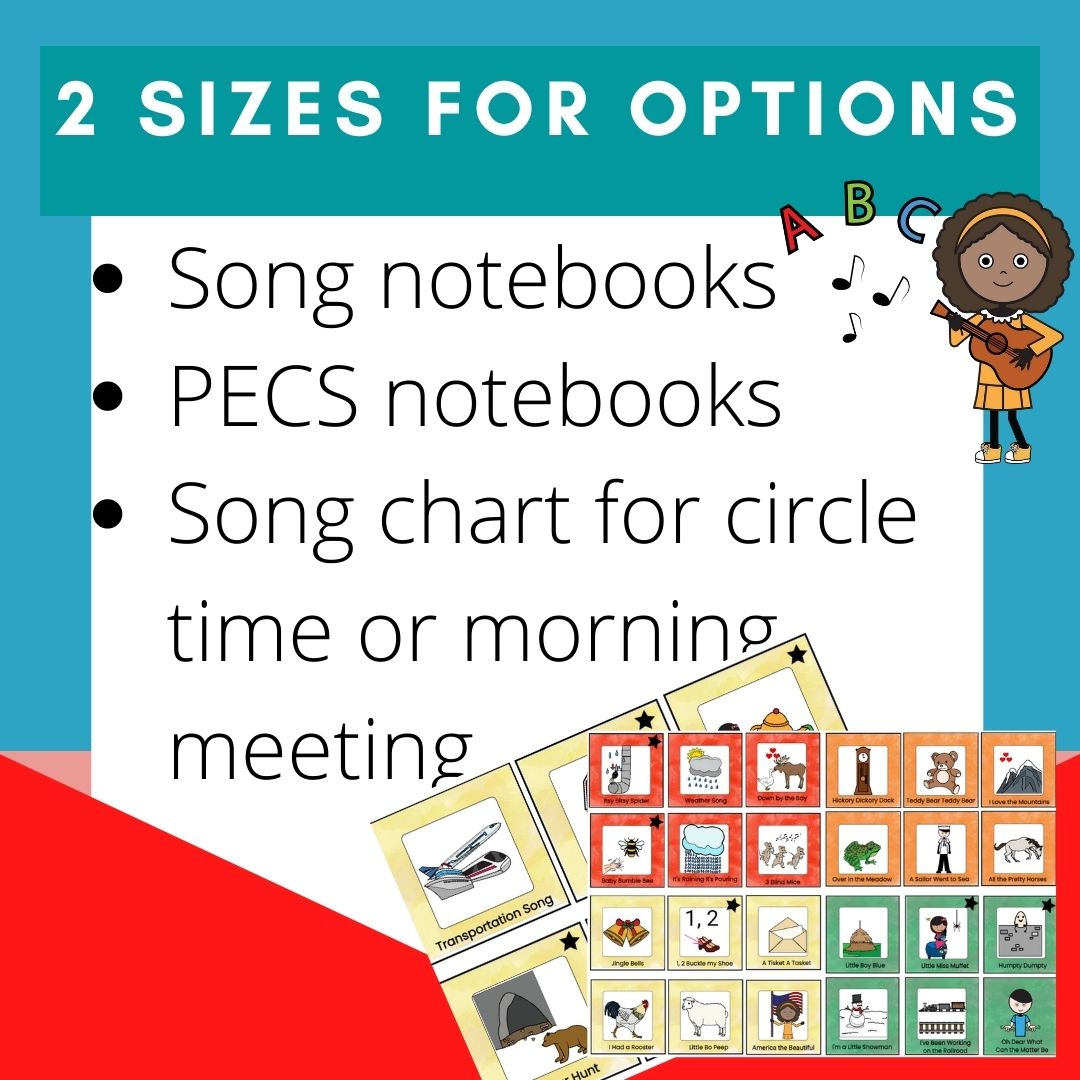 Song Choice Cards for Preschool Special Education Autism Circle Time ...