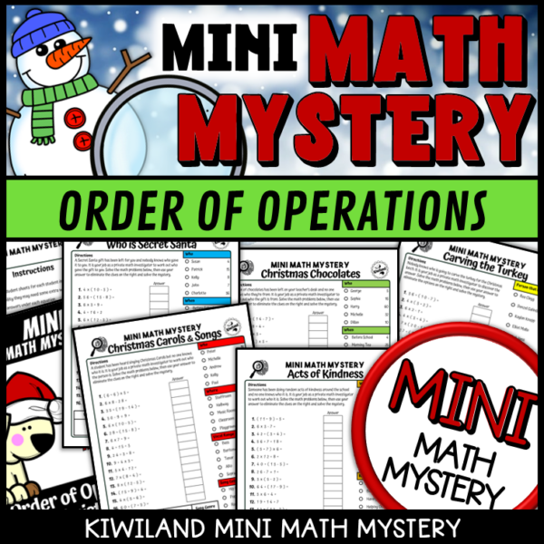 Christmas Mini Math Mystery with Order of Operations - Made By Teachers