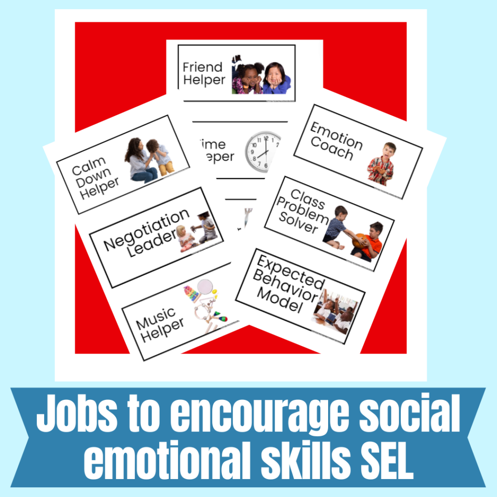 Preschool Classroom Job Chart with Realistic Photos and Jobs to ...