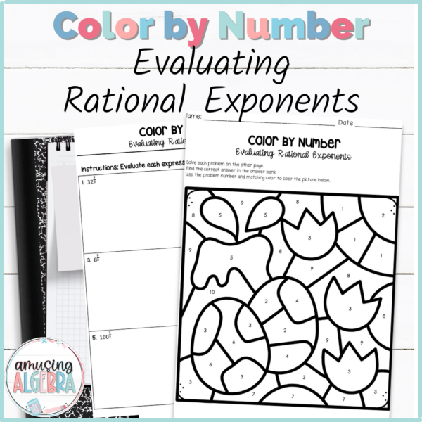Evaluating Rational Exponents Coloring Activity | Made By Teachers
