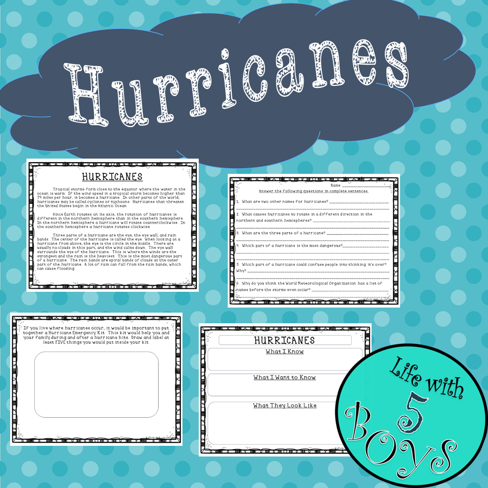 Hurricanes Reading Comprehension Activity | Made By Teachers