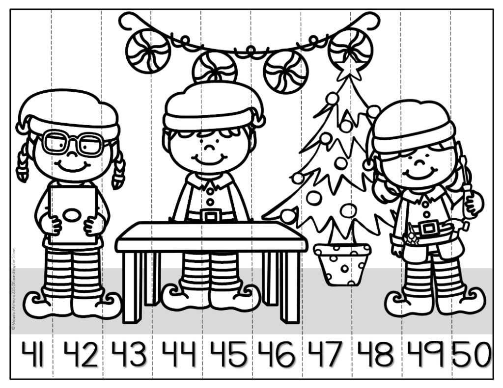 Christmas Number Sequencing Puzzles 1-120 | Made By Teachers