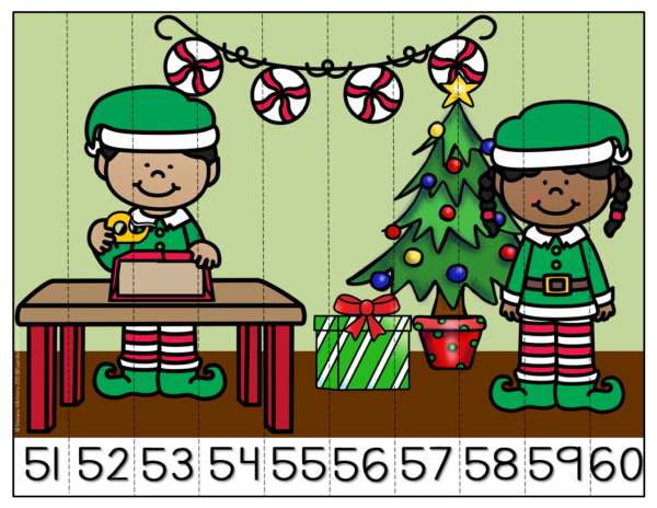Christmas Number Sequencing Puzzles 1-120 | Made By Teachers