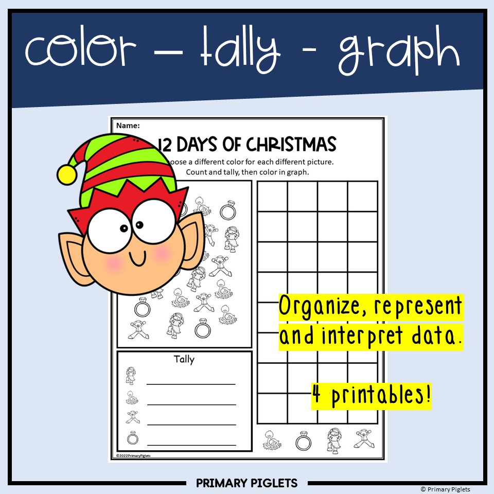 THE 12 DAYS OF CHRISTMAS GRAPHING WORKSHEETS | Made By Teachers