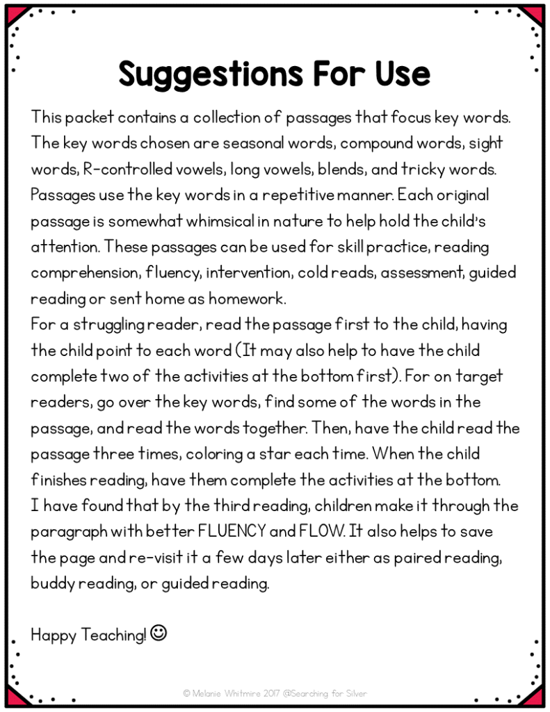 December Reading Fluency Passages | Made By Teachers