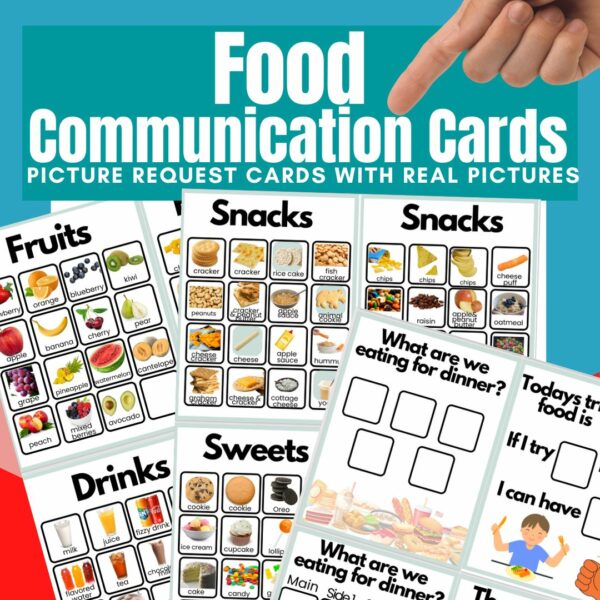 Food Picture Cards for Requesting Toddler Preschool Special Education ...