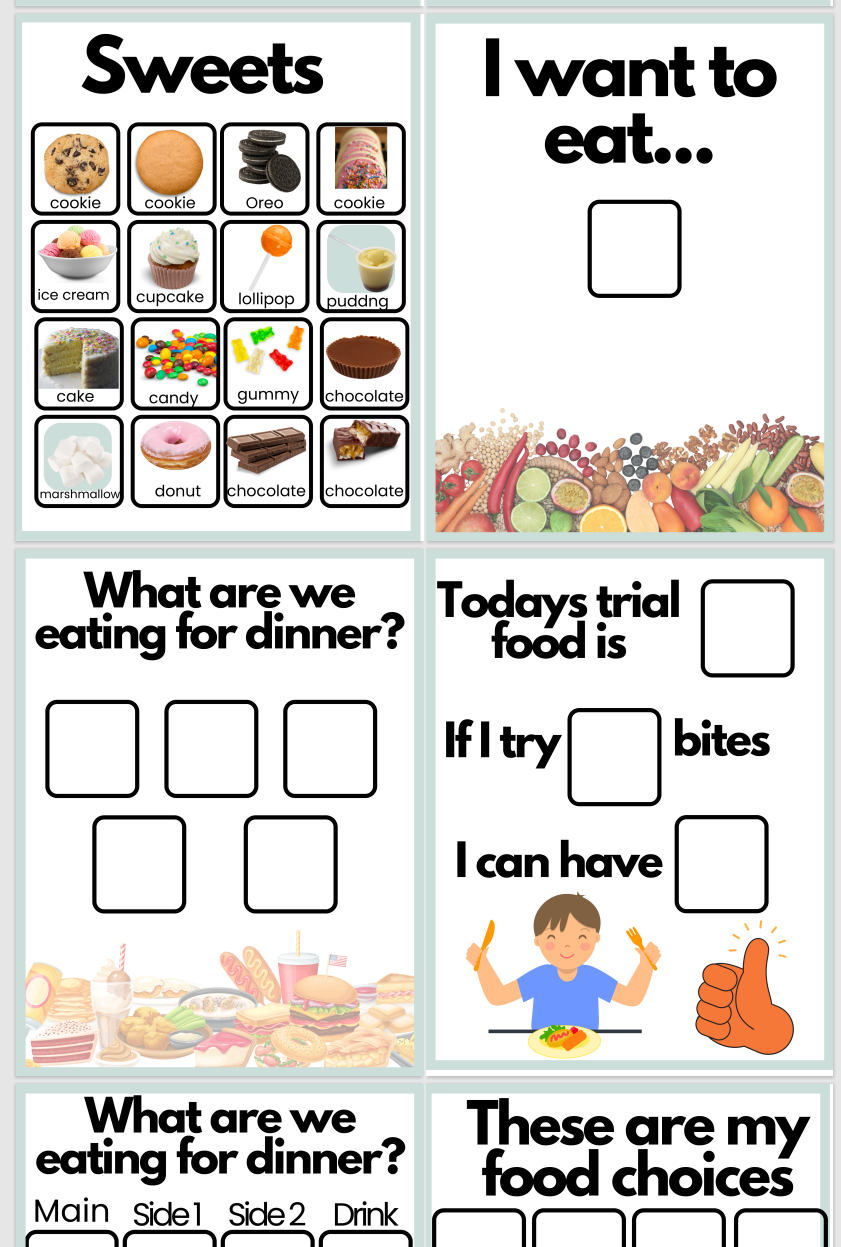Food Picture Cards for Requesting Toddler Preschool Special Education ...