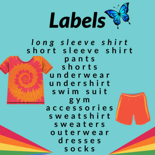 Kids Clothing Drawer Labels | Made By Teachers