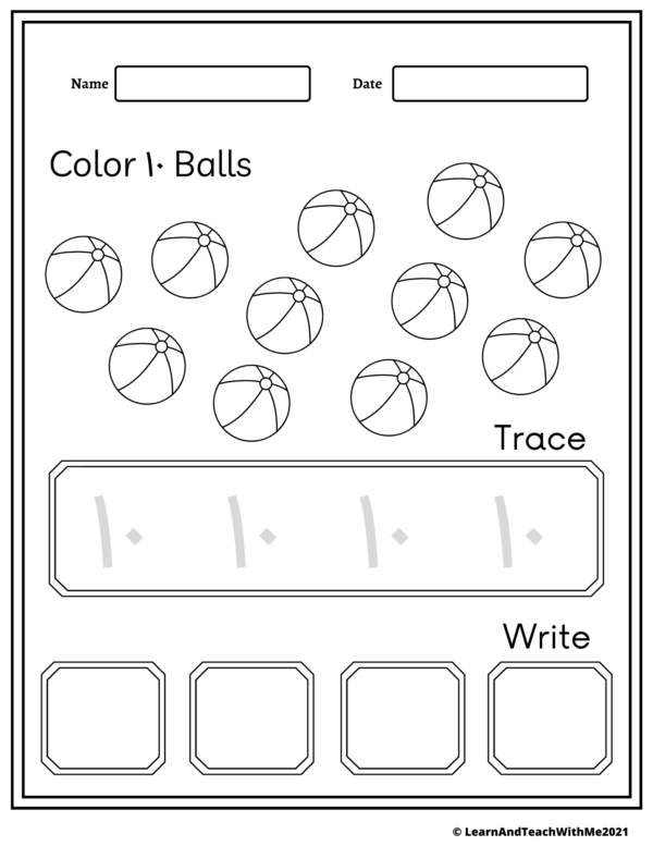 Arabic Numbers 1-20 Trace and Write Worksheets | Made By Teachers