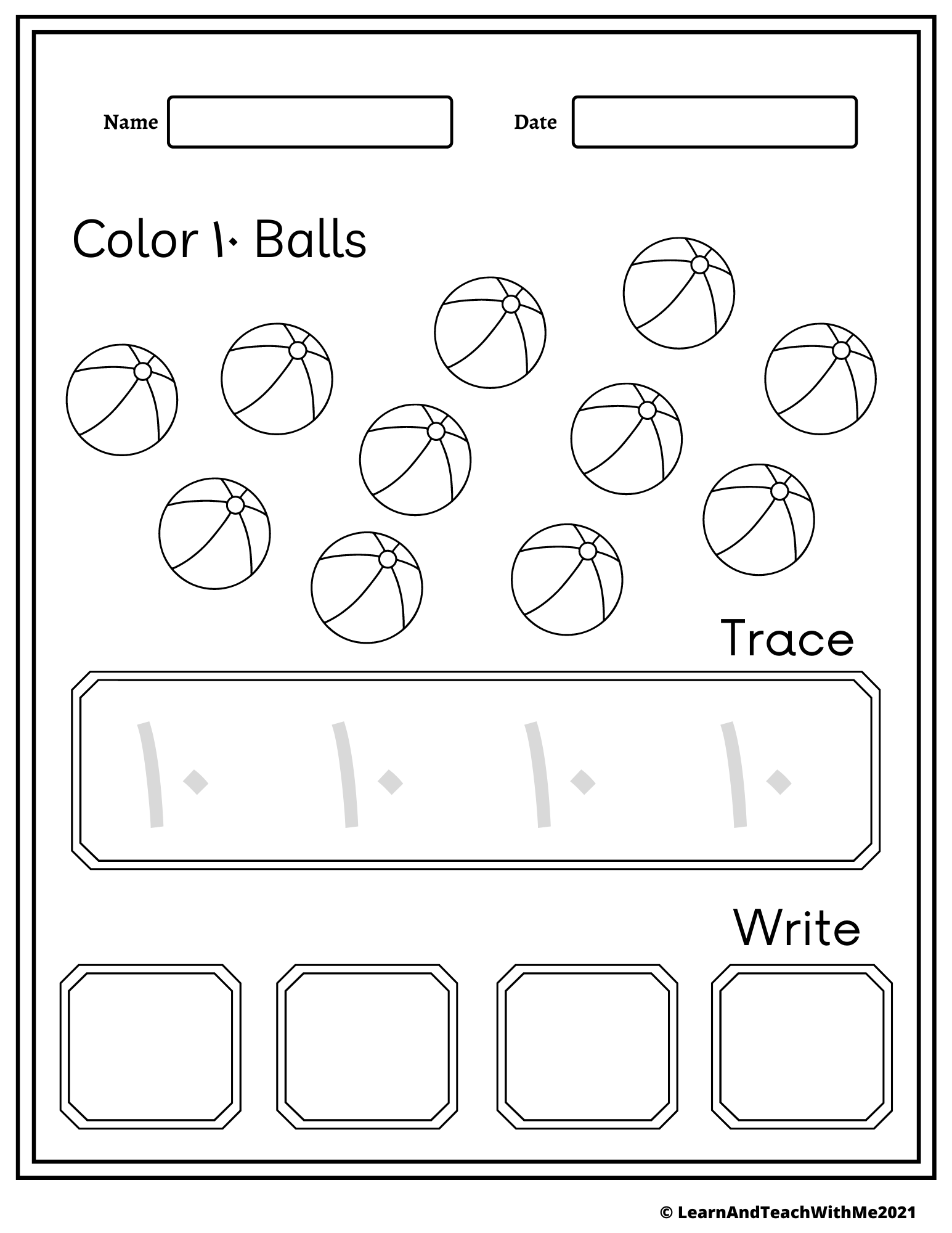 Arabic Numbers 1-20 Trace and Write Worksheets | Made By Teachers