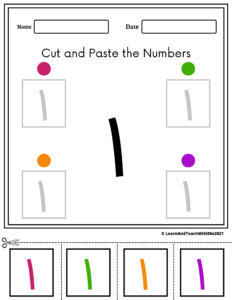 Arabic Numbers 1-20 Cut and Paste Worksheets | Made By Teachers