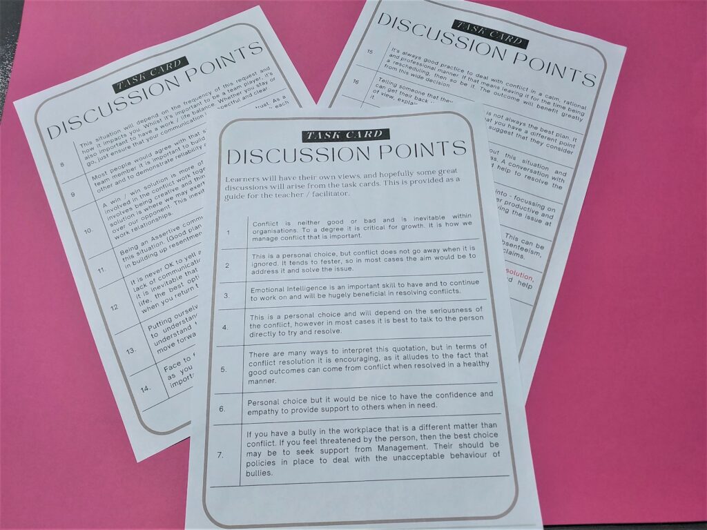 Conflict Resolution Task Cards Digital and Print | Made By Teachers
