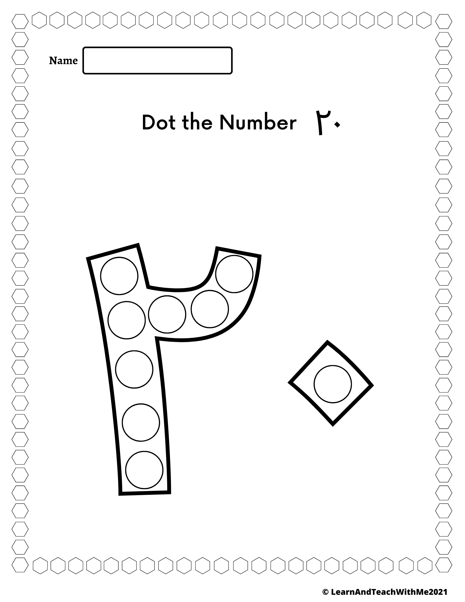 Arabic Numbers 1-20 Dot Marker Worksheets | Made By Teachers