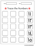 Arabic Numbers 1-20 Trace and Write Worksheets | Made By Teachers