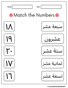 Arabic Numbers 1-20 Trace and Write Worksheets | Made By Teachers