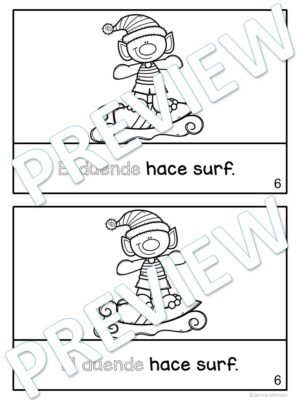 Spanish Christmas Santa's vacation - Vacaciones Navidad Reader Print ...