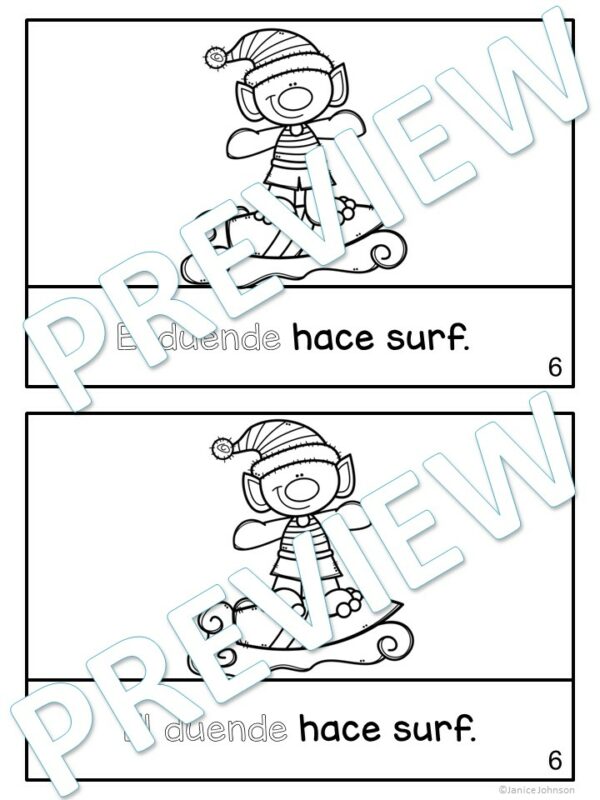 Spanish Christmas Santa's vacation - Vacaciones Navidad Reader Print ...