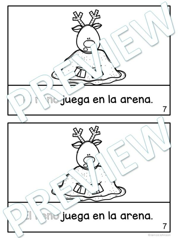 Spanish Christmas Santa's vacation - Vacaciones Navidad Reader Print ...