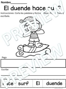 Spanish Christmas Santa's vacation - Vacaciones Navidad Reader Print ...