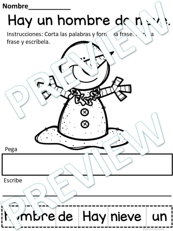 Spanish Christmas Santa's vacation - Vacaciones Navidad Reader Print ...