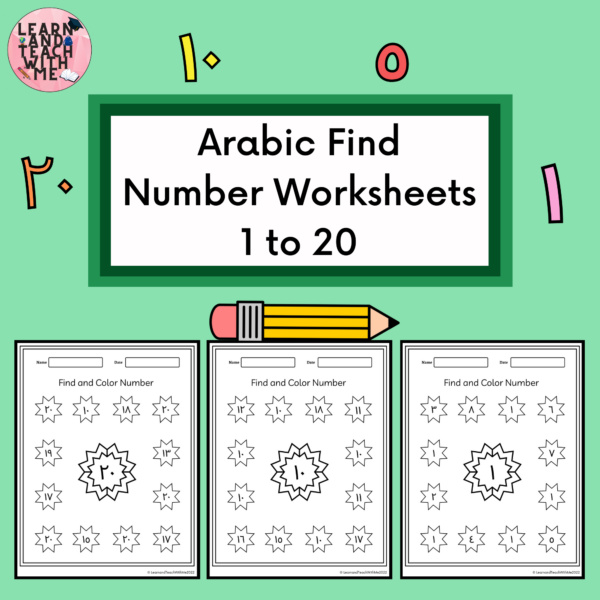 Arabic Numbers 1-20 Trace and Write Worksheets | Made By Teachers