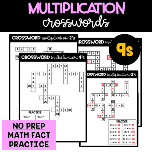 Multiplication Crosswords (9s) | Made By Teachers