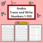 Arabic Numbers 1-100 Trace and Write Worksheets - Made By Teachers