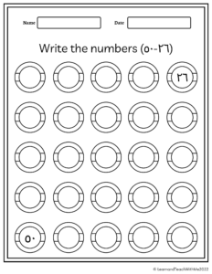 Arabic Numbers 1-100 Trace and Write Worksheets - Made By Teachers