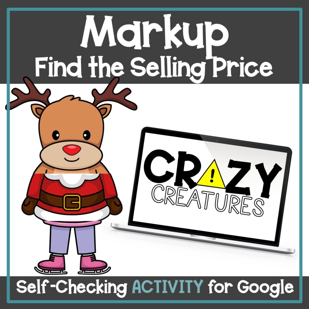 Markup - Find the Selling Price - Holiday - Christmas - Self-Checking ...