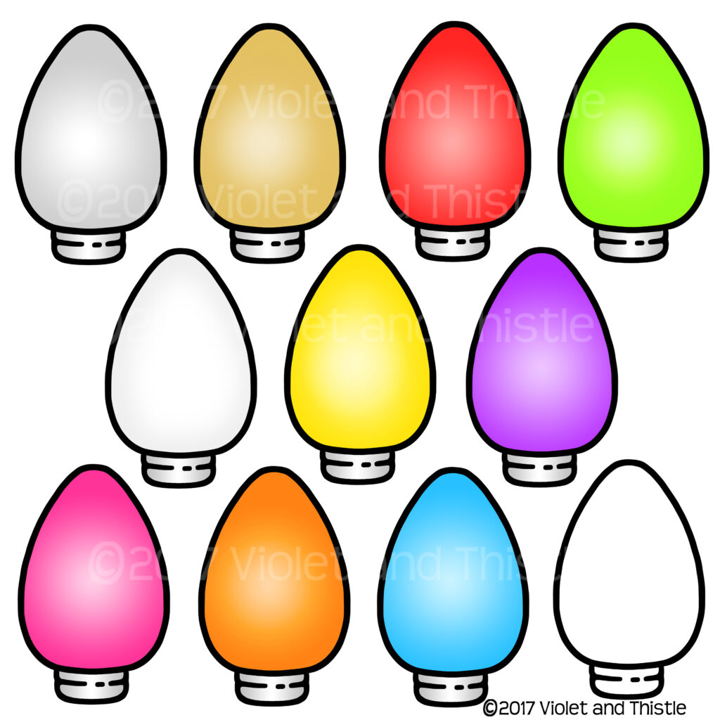 Christmas Lights Clipart Traditional Colors String Strand Clip Art ...