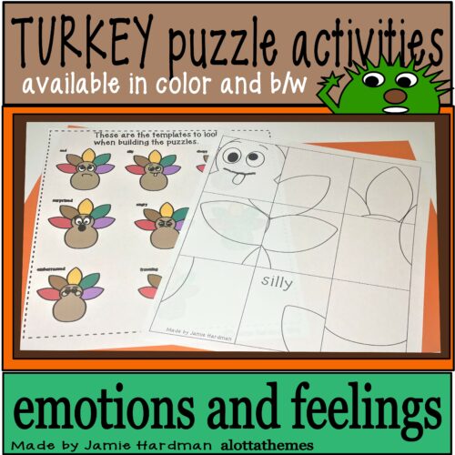 Turkey puzzles | color and tracing fine motor | Thanksgiving center ...