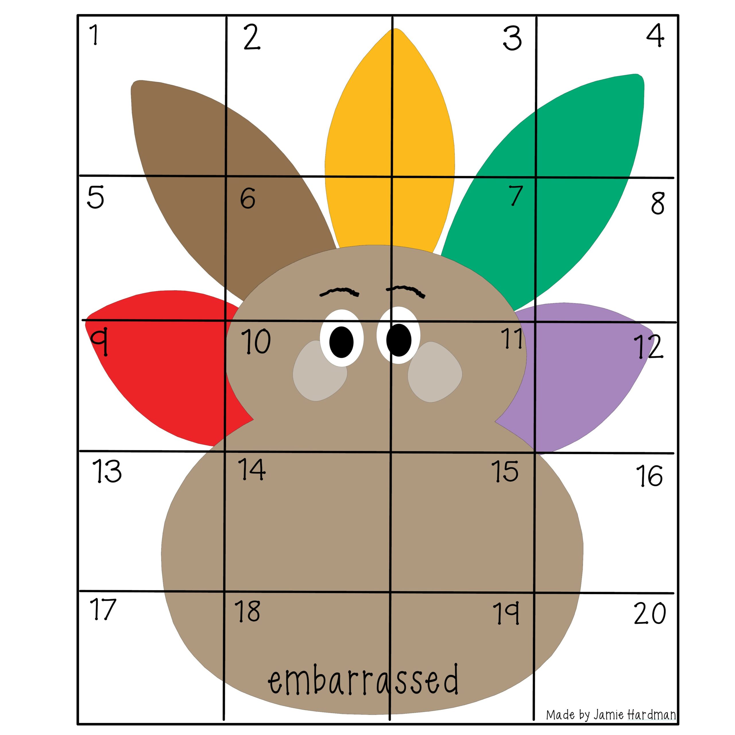 Turkey puzzles | color and tracing fine motor | Thanksgiving center ...