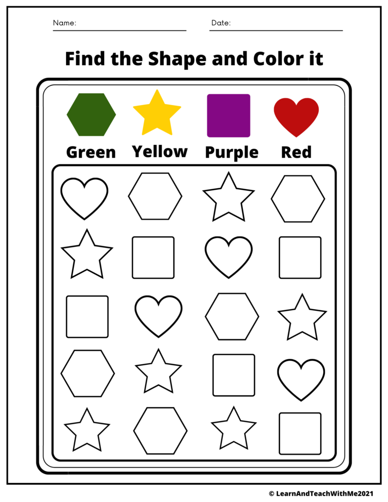 Color Word Worksheets and Coloring pages | Made By Teachers