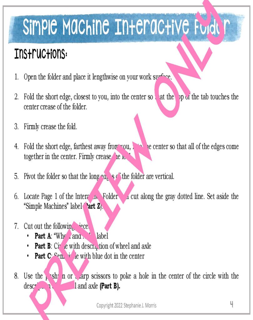 Simple Machines Interactive Folder | Made By Teachers