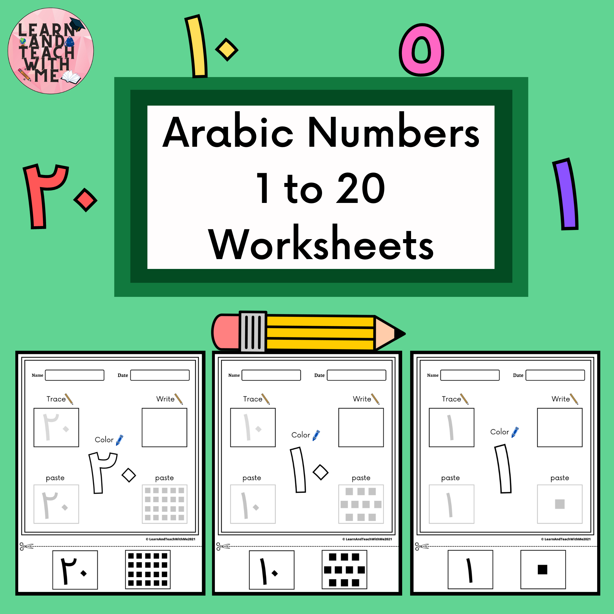 Arabic Alphabet Worksheets Trace and Write the Letters | Made By Teachers