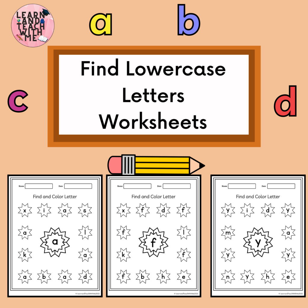 Lowercase Letters Find and Color Worksheets - Made By Teachers