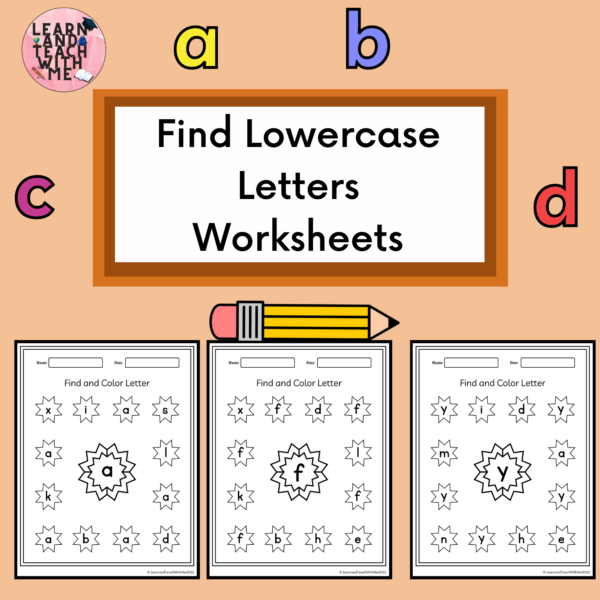 Lowercase Letters Find and Color Worksheets | Made By Teachers
