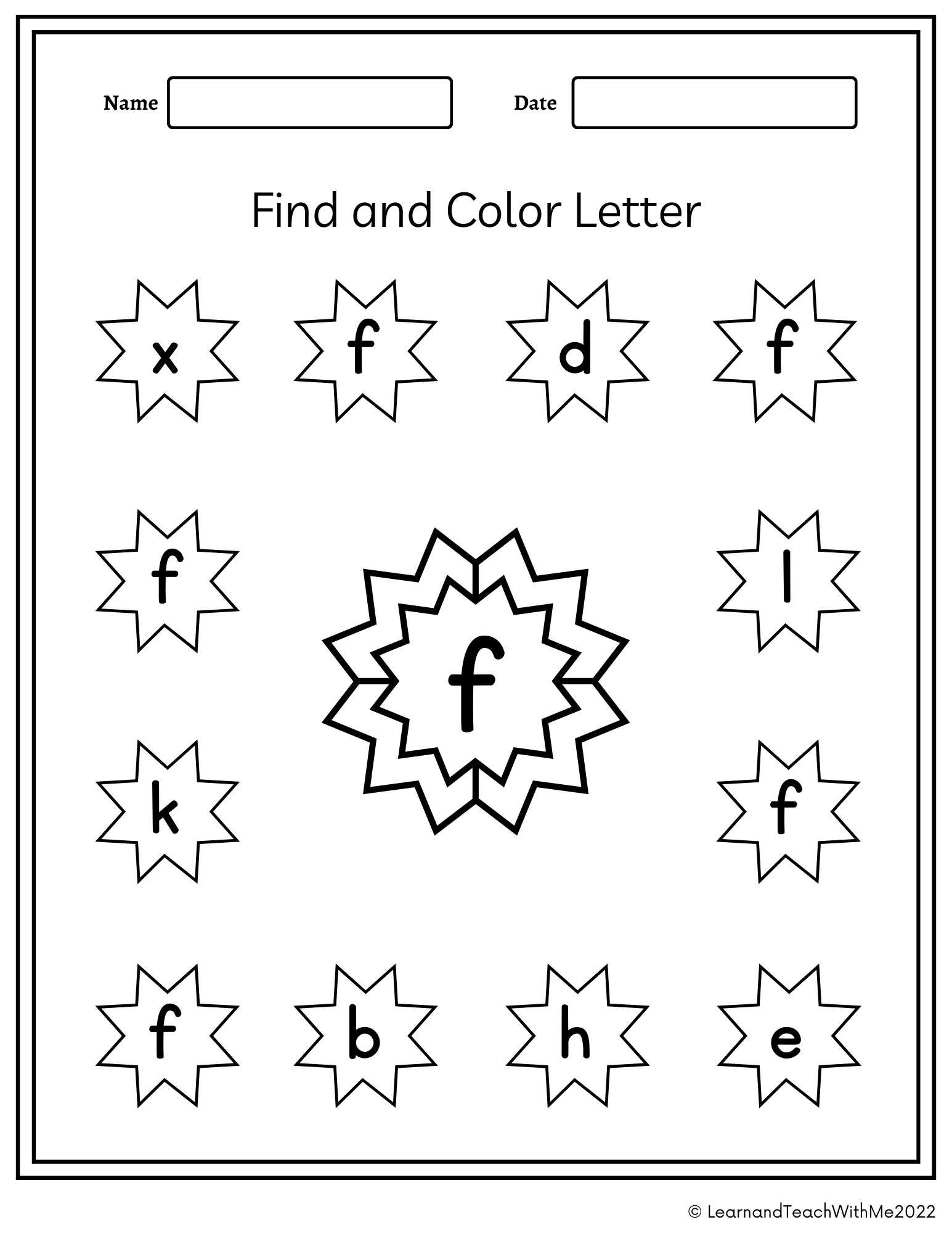 Lowercase Letters Find and Color Worksheets | Made By Teachers