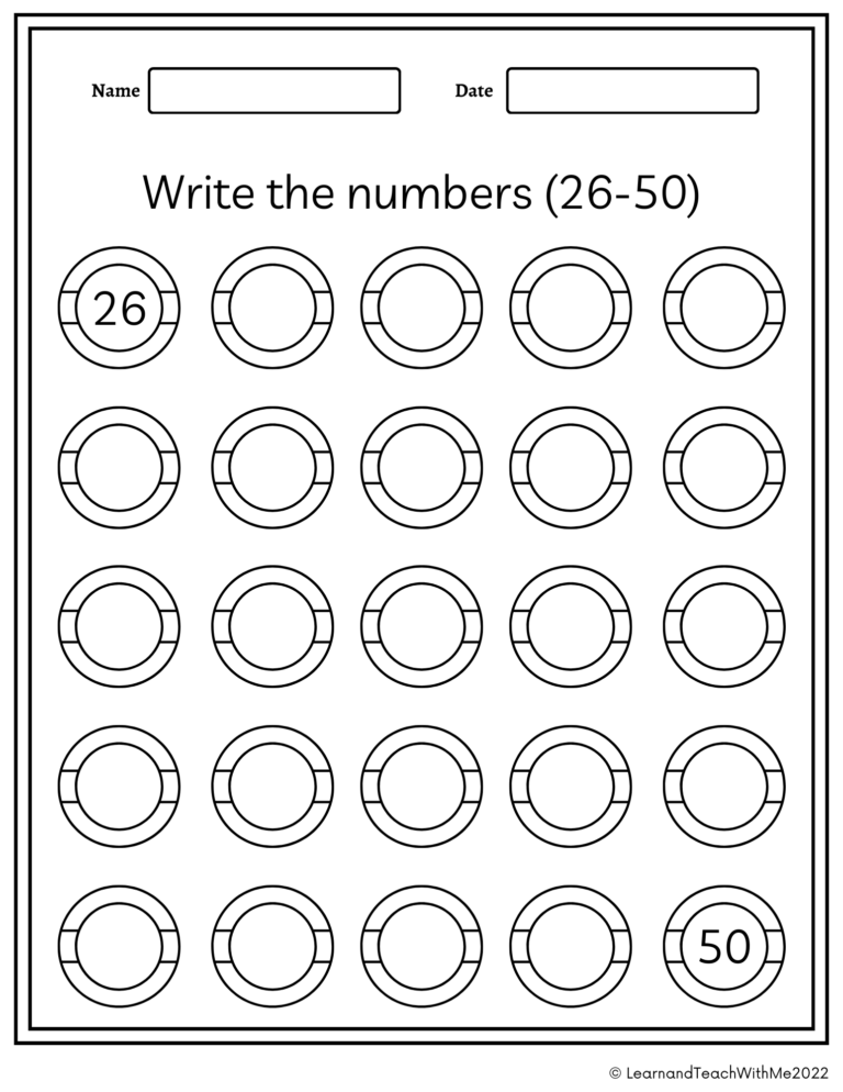 Numbers 1-100 Trace and Write Worksheets | Made By Teachers