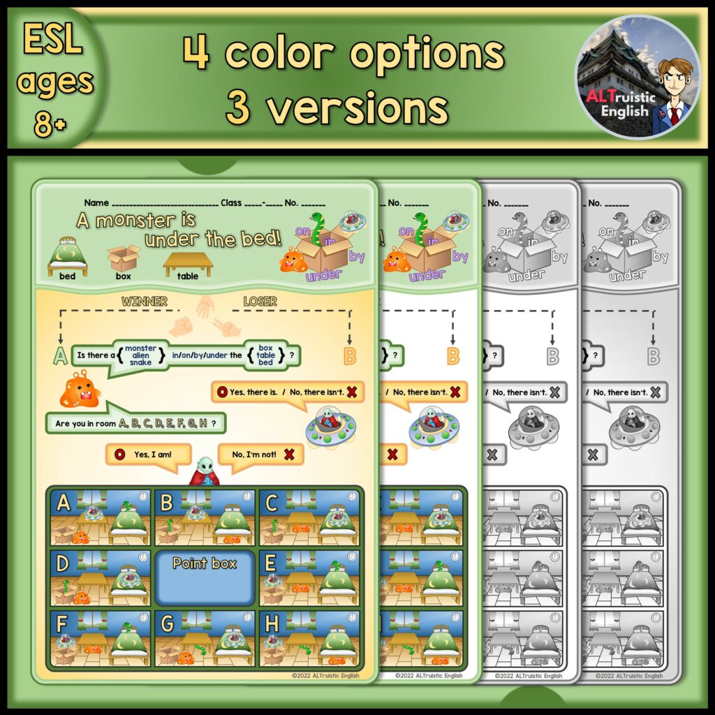 ESL Preposition Practice Speaking Activity Worksheet, Lesson Plan and ...