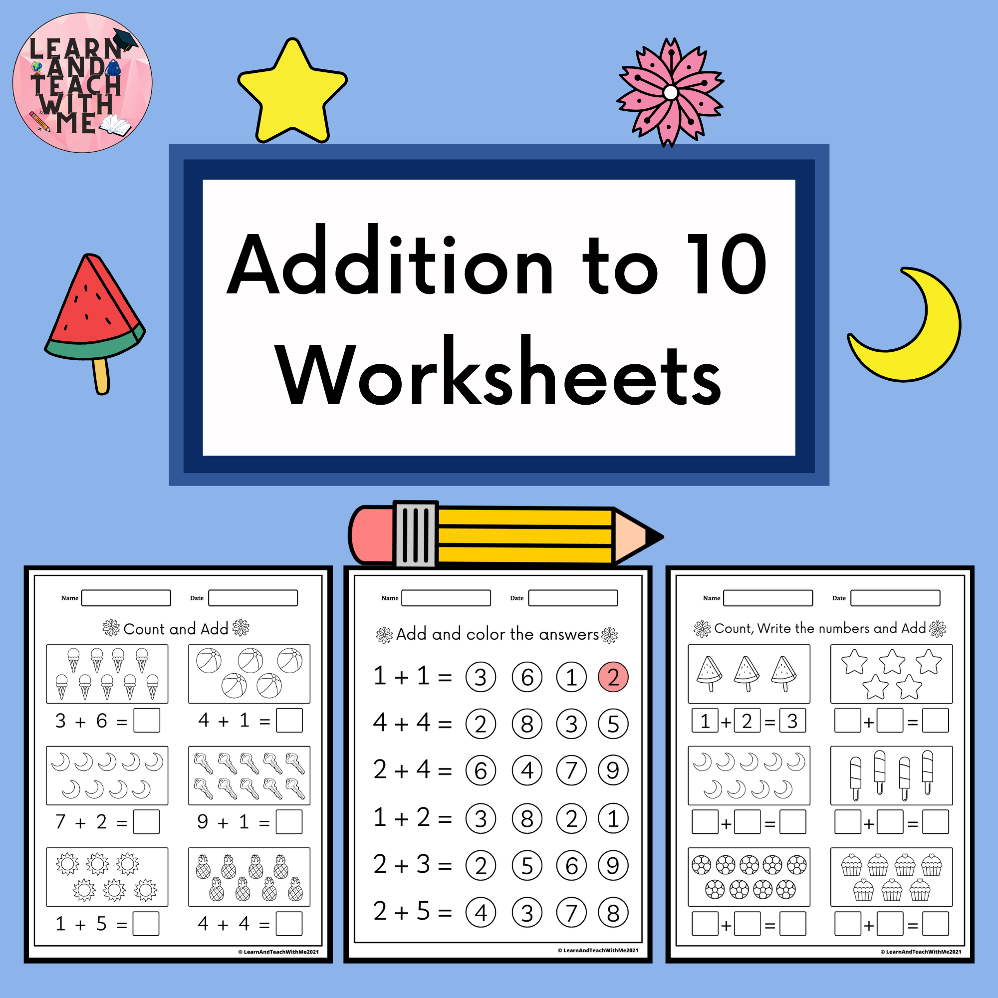 Addition Worksheets 1 10 Made By Teachers