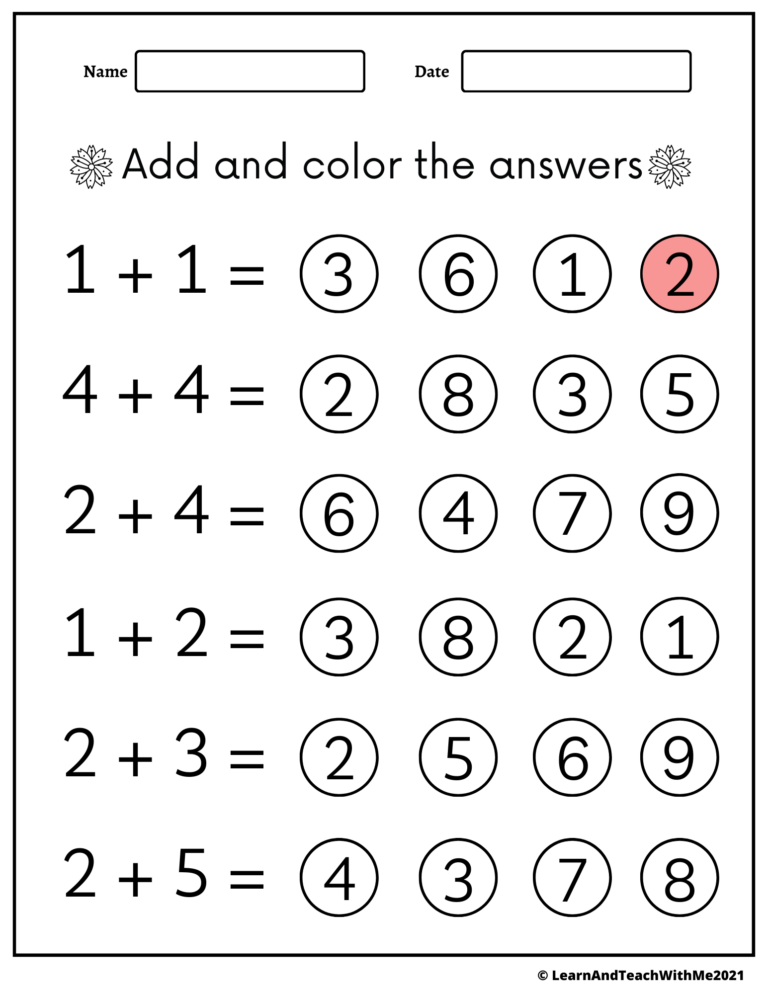 Addition Worksheets 1-10 | Made By Teachers